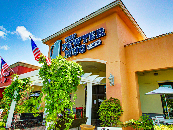 The Pewter Mug North's welcoming exterior promises culinary adventures that await just beyond those doors.