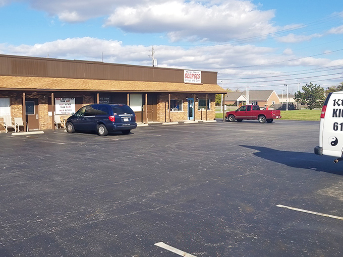 The unassuming exterior of George's might not stop traffic, but locals know this humble brown building houses flavor explosions worth slamming on the brakes for.