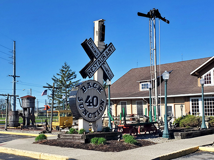 That railroad crossing sign isn't just decoration &ndash; it's your first hint that culinary magic awaits inside.