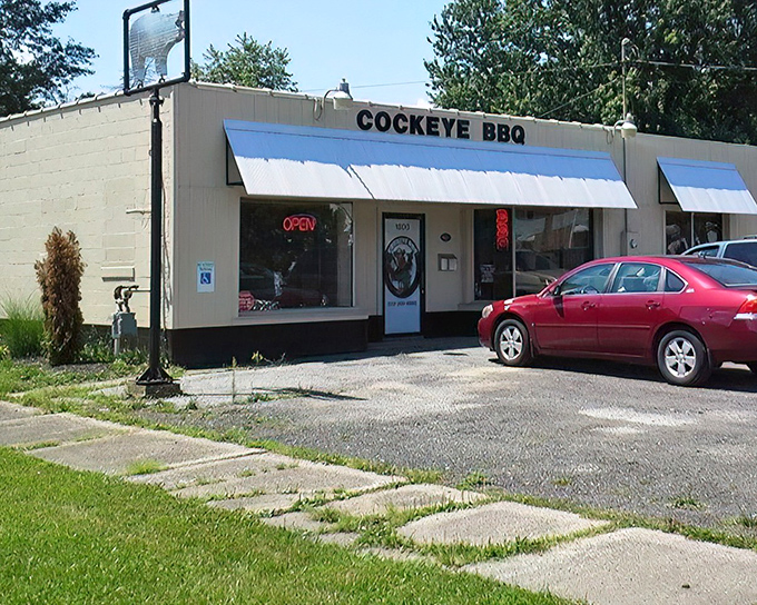 This restaurant actually says "EAT MEAT HERE" and honestly, has there ever been clearer dining advice? Cockeye BBQ's modest exterior hides smoky treasures within.