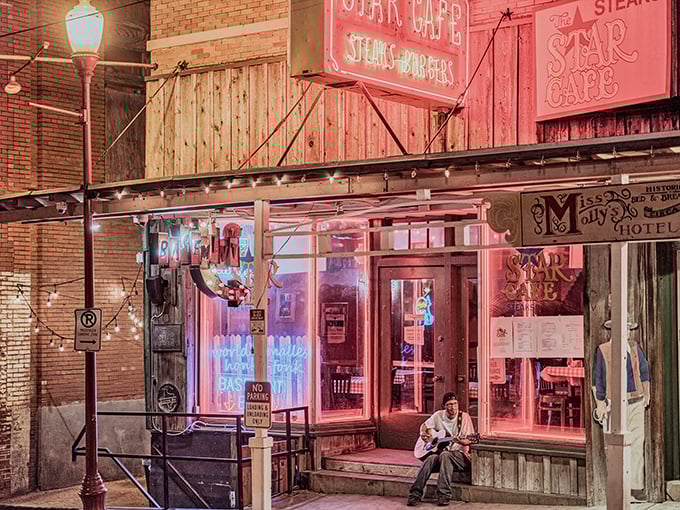 The unassuming entrance to Star Cafe promises no frills, just honest-to-goodness Texas cooking that's been satisfying locals for generations.