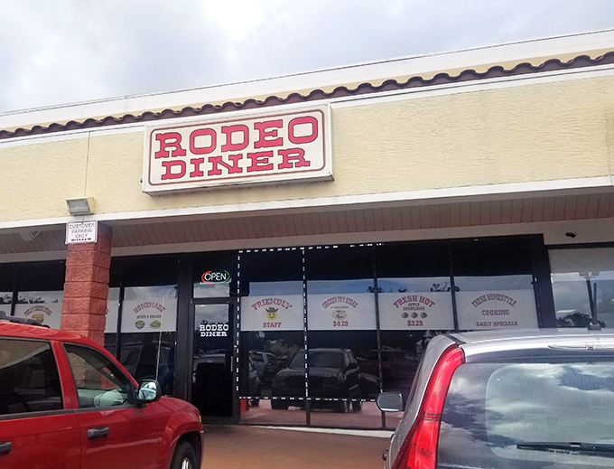 The unassuming exterior of Rodeo Diner in St. Cloud might not stop traffic, but locals know this modest storefront houses culinary treasures worth discovering.