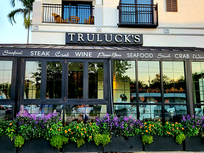 The stately exterior of Truluck's, with its vibrant flower boxes, feels like Naples' answer to "dress to impress"&mdash;casual Florida elegance with serious culinary ambitions.