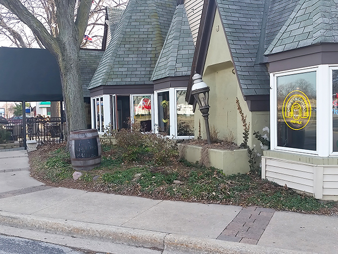 The humble exterior of Hope and Anchor flies its British colors proudly. This unassuming house-turned-pub promises authentic fish and chips that would make London jealous.