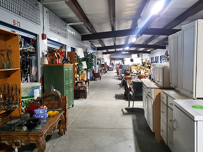 The covered walkways of Beach Boulevard Flea Market offer a treasure hunter's paradise where bargain quests begin and wallets breathe easy.