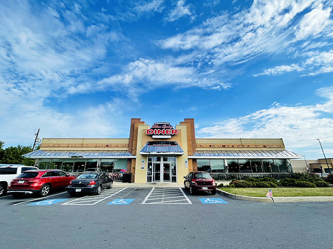 The classic neon sign beckons like an old friend. Silver Spring Diner's tan brick exterior promises comfort food that actually delivers on the comfort part.