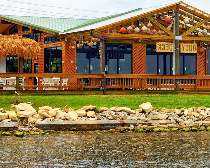 Florida's answer to a postcard come to life. Grills Riverside's wooden exterior and thatched roof elements create the perfect waterfront escape.