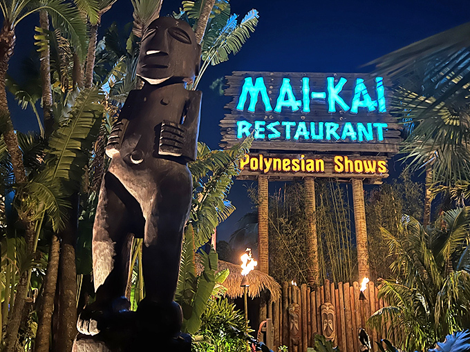 The iconic Mai-Kai sign glows like a beacon of tropical promise, while tiki statues stand guard. Paradise isn't a plane ride away&mdash;it's right here in Fort Lauderdale.