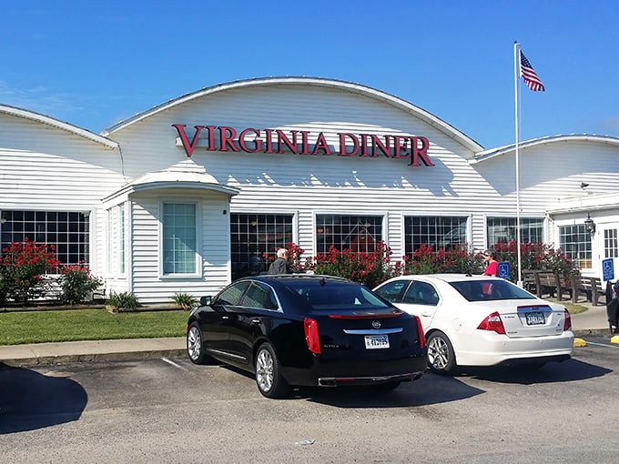 The white clapboard exterior of Virginia Diner stands like a beacon of comfort food hope along Route 460. Southern hospitality with architectural flair!