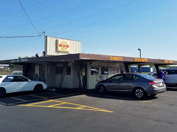 The neon promise of "HOMEMADE ROOT BEER" glows like a beacon for road-weary travelers. This isn't retro by design&mdash;it's retro because it never changed.