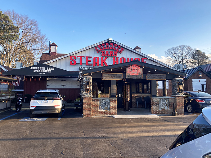 That red "Steak House" sign isn't just advertising&mdash;it's a beacon calling carnivores home to Virginia Beach's prime rib paradise.