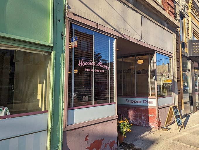 The unassuming storefront that houses Chicago's best-kept pie secret, where "Sweet Pies" means serious business.