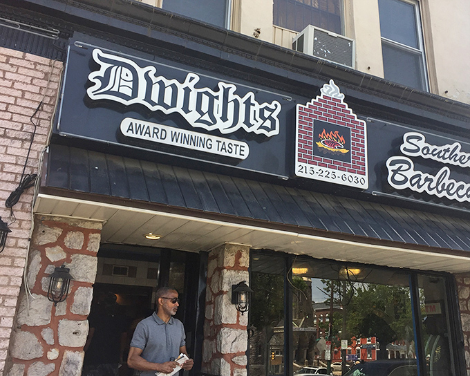 The unassuming storefront of Dwight's Southern Barbecue II might not stop traffic, but the aroma wafting from inside certainly will. Award-winning taste indeed.