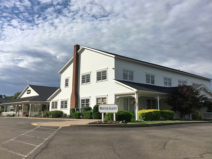 The unassuming exterior of Amish Door Restaurant belies the culinary treasures within. Like finding a Michelin star hiding in your grandmother's kitchen.