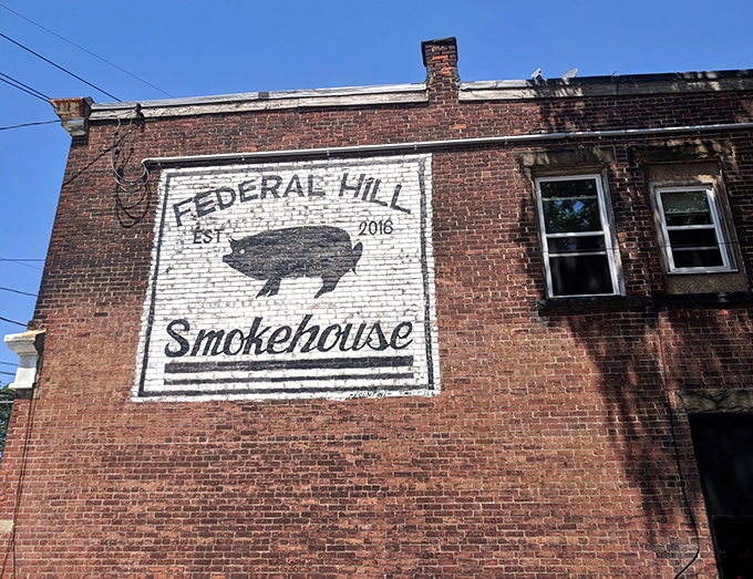 The unassuming brick exterior of Federal Hill Smokehouse hides barbecue greatness within, like finding a Picasso at a yard sale.