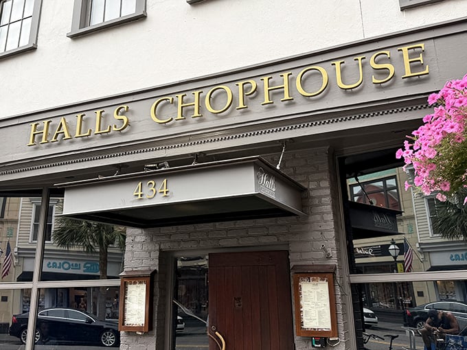 The elegant fa&ccedil;ade of Halls Chophouse stands proudly on Charleston's King Street, a beacon for carnivores and the culinarily curious alike. 