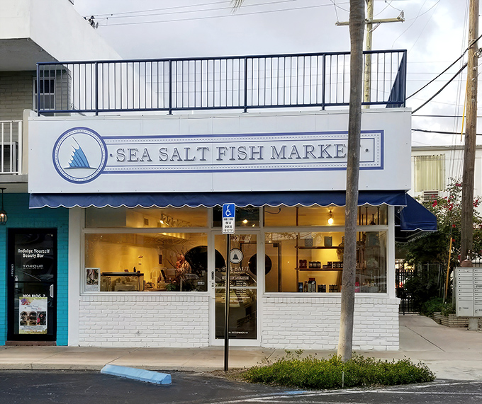 The unassuming storefront that houses seafood greatness. Like finding a pearl in an oyster, Sea Salt's modest exterior belies the treasures within.