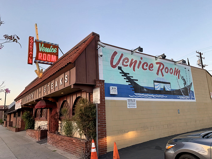 That neon sign isn't just advertising &ndash; it's a time portal to an era when cocktails were strong and steaks were king.