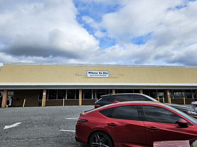 The unassuming exterior of Where Ya Bin in Concord hides a treasure trove within. Like finding a secret passage in your own hometown.