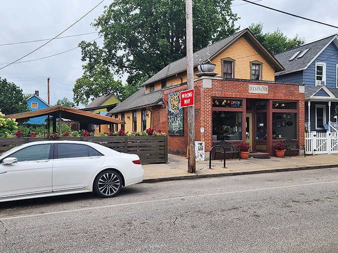 This charming brick facade whispers "come in, we've got something special waiting" to every passerby.
