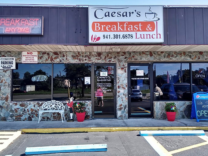 Caesar's unassuming stone facade and colorful awnings hide a breakfast paradise that locals have been keeping to themselves for years.