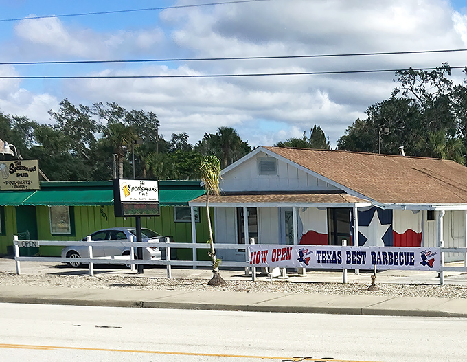 The Lone Star welcome! Texas Best Barbecue's humble exterior in Englewood might not scream "destination," but smoke signals from within tell a different story.