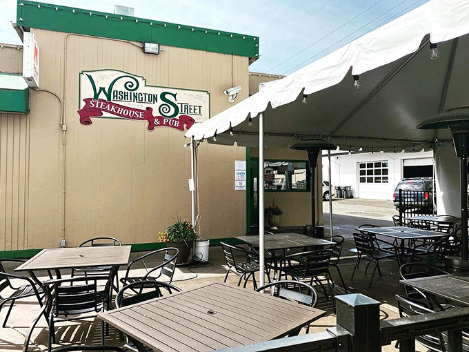 The unassuming exterior hides culinary treasures within. Like finding a Picasso at a yard sale, this modest fa&ccedil;ade conceals Dallas's prime rib paradise.