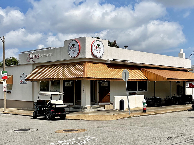 The unassuming storefront of Mama's On The Hill belies the culinary treasures within - kind of like finding a Lamborghini parked in your neighbor's modest garage.