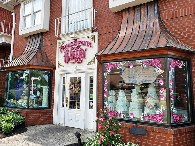 The distinctive copper awnings and hand-painted windows of The Pennsylvania Bakery make it look like a storybook come to life in Camp Hill.
