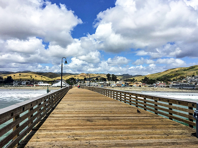 Cayucos nestles between golden hills and the vast Pacific like a town that time politely decided to leave alone. Pure California coastal magic.