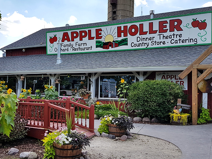 The red barn charm of Apple Holler welcomes visitors with colorful gardens and a promise of orchard adventures. Wisconsin farm-to-table doesn't get more literal than this!