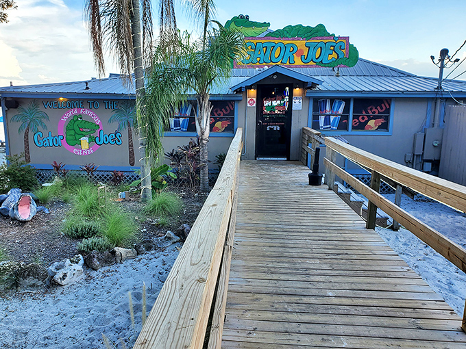 That weathered boardwalk beckoning you forward? It's your first hint that something magical awaits inside.