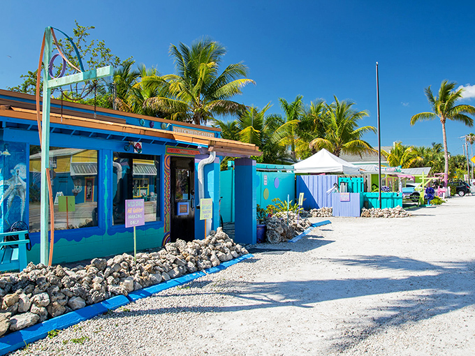 Matlacha's vibrant storefronts look like they were painted by an artist who couldn't decide on a favorite color&mdash;and thankfully chose them all.
