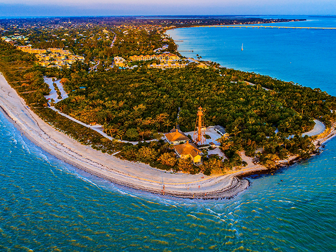 Aerial paradise doesn't begin to describe this curved slice of heaven. Nature's masterpiece where the Gulf of Mexico delivers seashells like a daily gift subscription. 