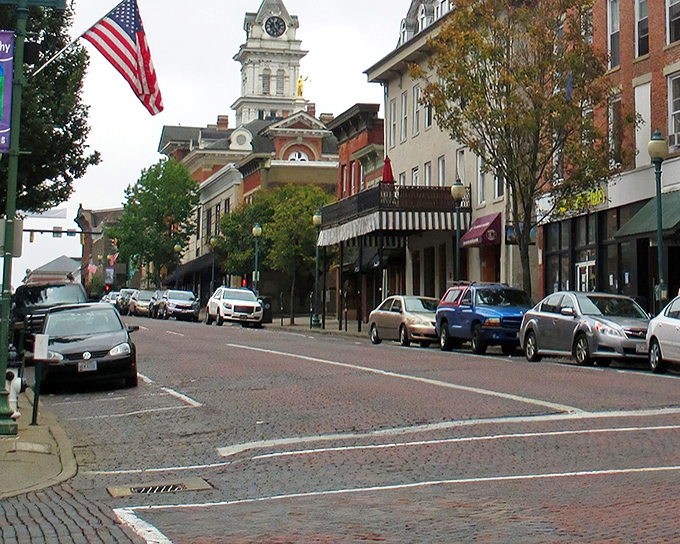 Court Street's brick-paved charm invites you to stroll through downtown Athens, where historic buildings house modern treasures waiting to be discovered.