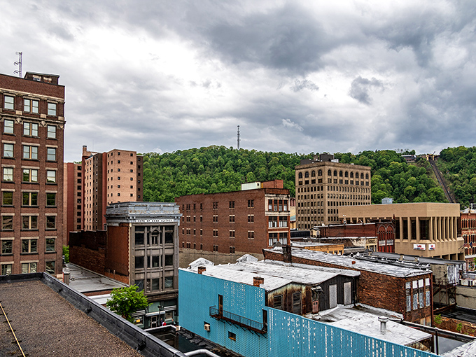 Downtown Johnstown's skyline tells a story of resilience, with that magnificent brick tower standing like an exclamation point at the end of a powerful sentence.