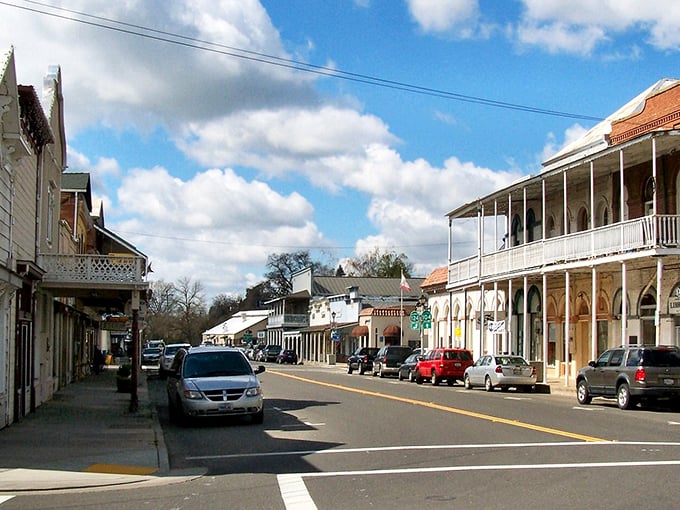 Main Street Ione whispers tales of the Gold Rush era while offering modern-day treasure hunters affordable small-town charm beneath those picture-perfect California skies.