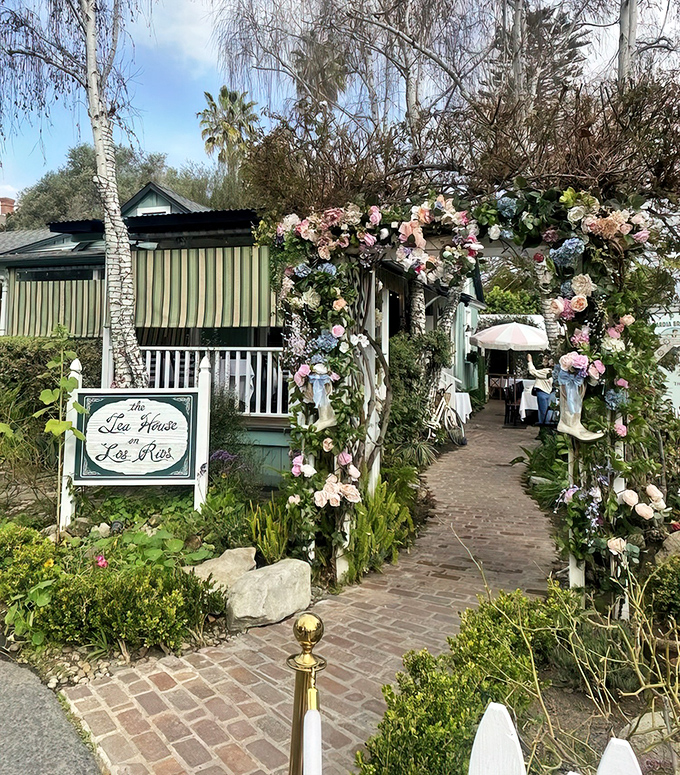 A storybook cottage hiding in plain sight. The Tea House on Los Rios welcomes visitors with lush gardens and a promise of civilized indulgence.