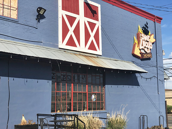 The barn-red door and blue exterior of Sweet Lucy's isn't shouting for attention&mdash;it's too busy perfecting what's smoking inside.