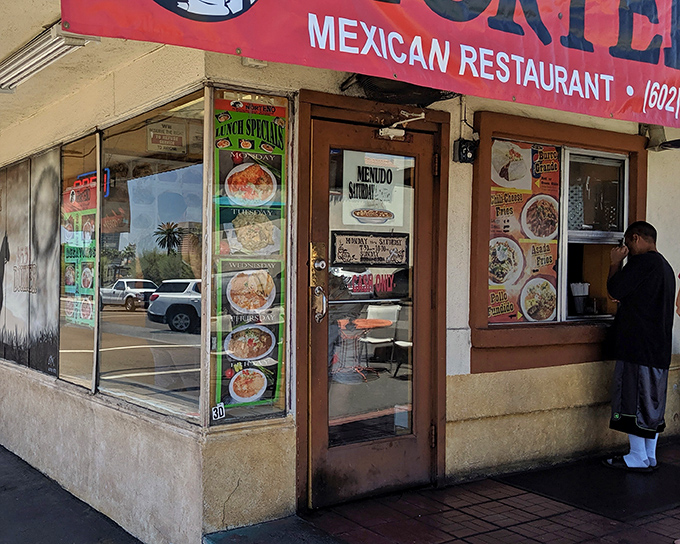 The Virgin of Guadalupe watches over this Phoenix treasure, blessing every chimichanga with divine flavor.