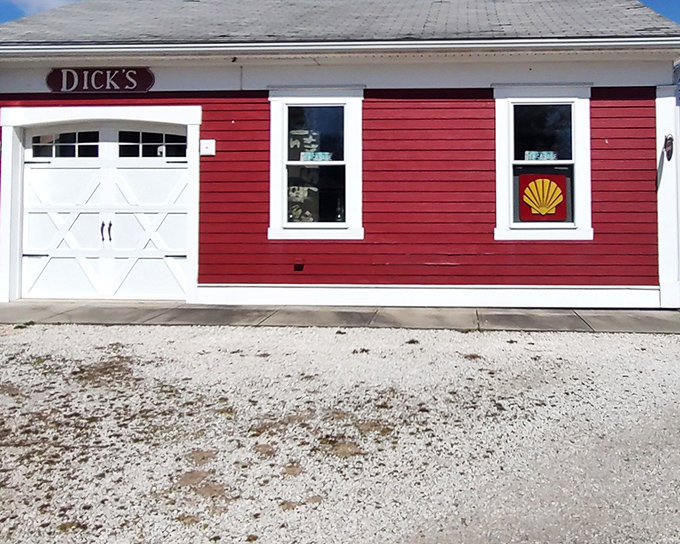The classic red exterior with white trim isn't just a building&mdash;it's a time portal disguised as a barn. Americana at its finest!