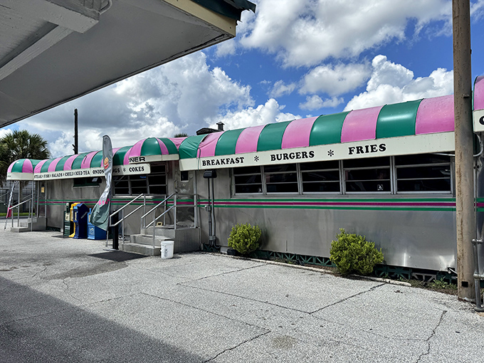 The pink and green awning of Angel's Dining Car isn't just eye-catching&mdash;it's a time portal to when diners ruled American highways and iced tea came in exactly one variety: sweet.