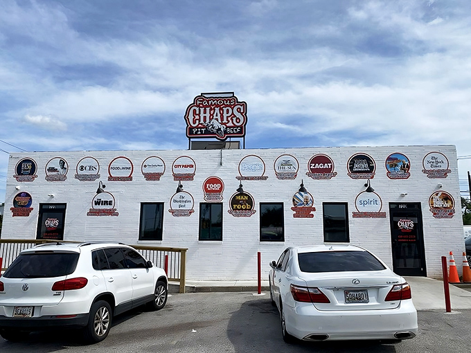The wall of fame says it all &ndash; Chaps Pit Beef isn't just a restaurant, it's a Baltimore institution that's earned every accolade displayed on that humble white brick exterior.