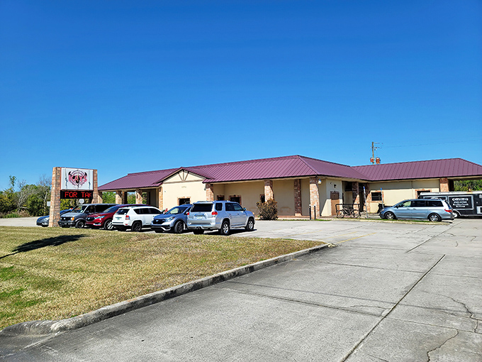 Kay's unassuming exterior might fool you, but that burgundy roof is like a beacon calling to barbecue pilgrims across the Space Coast.