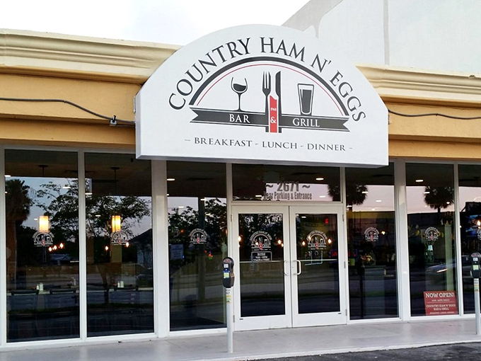 The unassuming storefront hides culinary treasures within, like finding a Rolex in a cereal box. Classic diner magic awaits behind those doors.
