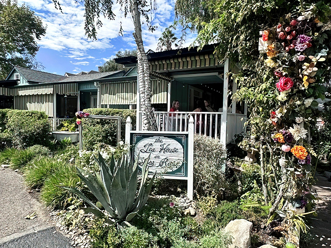 A storybook cottage hiding in plain sight. The Tea House on Los Rios welcomes visitors with lush gardens and a promise of civilized indulgence.