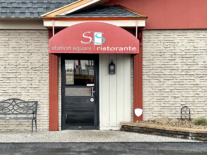 The unassuming entrance to Station Square Ristorante proves that culinary treasures often hide behind modest doors. Like finding a Rolex in your grandmother's cookie jar.