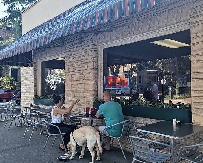 The iconic black sign beckons like an old friend against Savannah's brick backdrop. Some restaurants need flashing lights – Clary's just needs its reputation. P