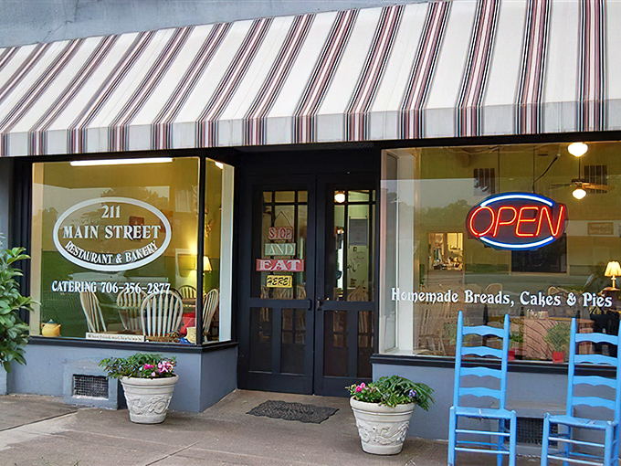 This charming storefront whispers promises of homemade goodness that'll make your taste buds do a happy dance.