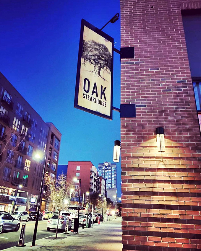 The unassuming wooden sign that marks the entrance to beef paradise. Like finding a treasure map in plain sight.